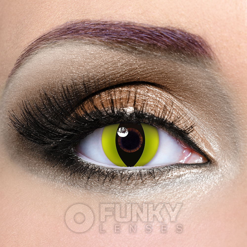 UV Cat Yellow Costume colored Lenses | 90 Day Contact Lenses