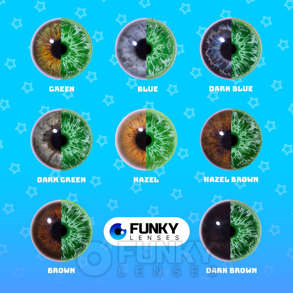 UV Glow Cosplay Green Contact Lenses (Daily) | Funky Lenses