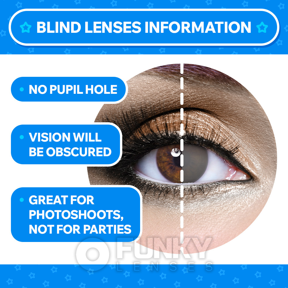Gray Blind Cosplay Contact Lenses | Monthly Costume Colored Lenses