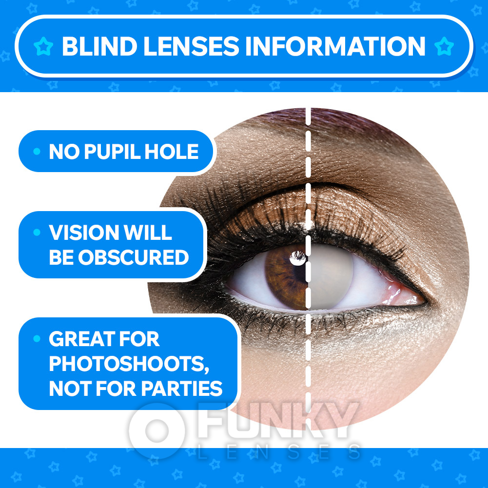 Blind White Contact Lenses | 30 Day Costume Contacts