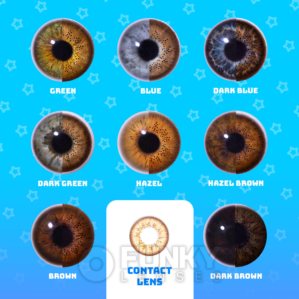 Tri Tone Autumn Hazel Natural Coloured Lenses (90 Day) | Funky Lenses