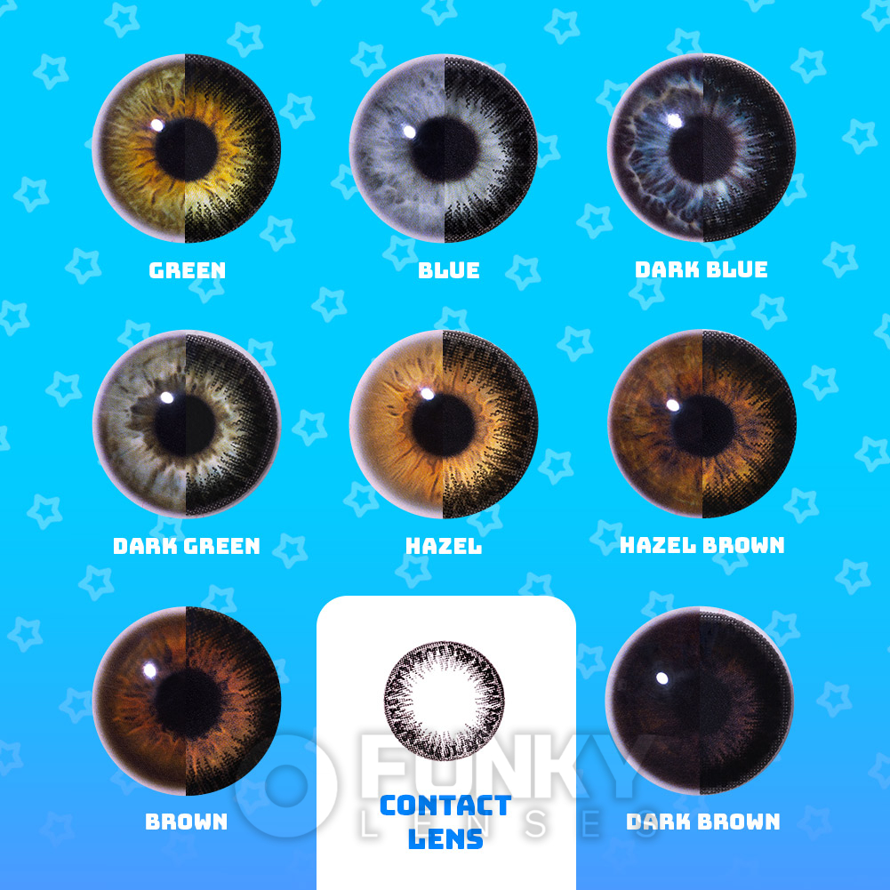 Two Tone Black Natural Colored Lenses | Daily Contact Lenses