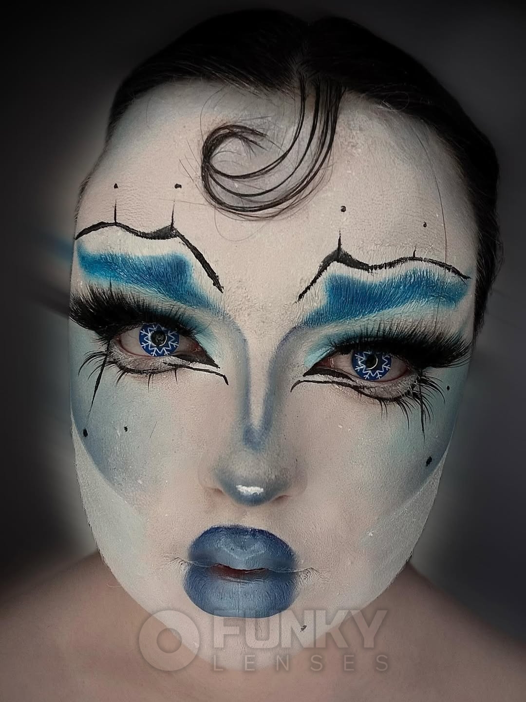 alien makeup silver