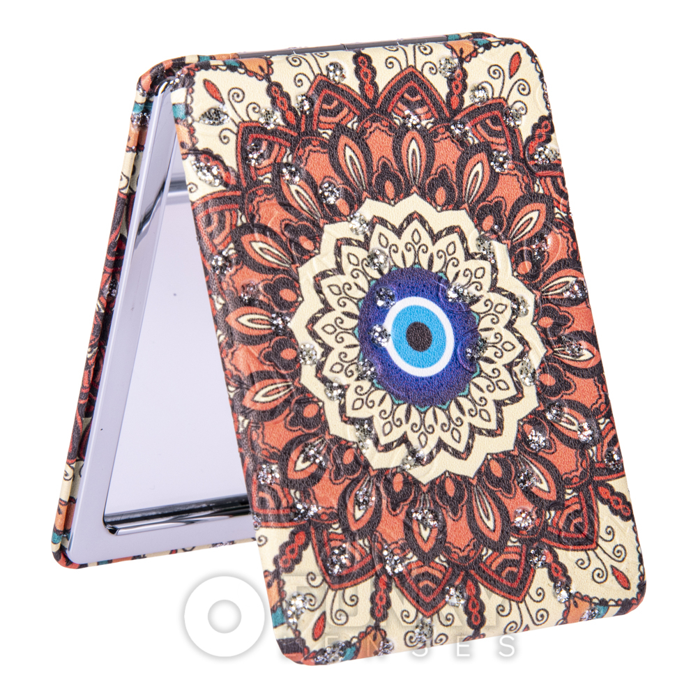 Blue Mandala Eye Compact Mirror | Cheap Makeup Mirror