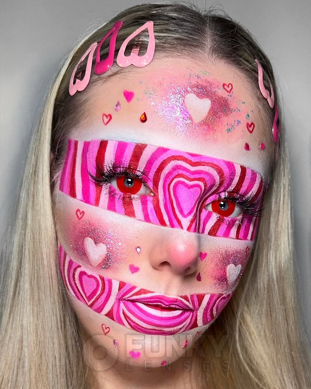 Mini Sclera Red Contact Lenses | Daily Costume Contacts