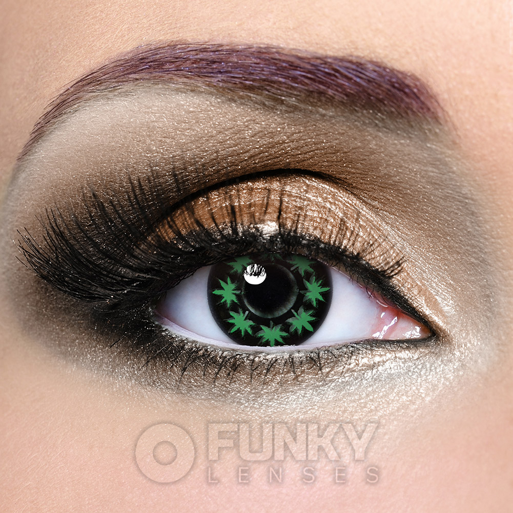 Cannabis Leaf Multicolored colored Lenses | Monthly Contact Lenses
