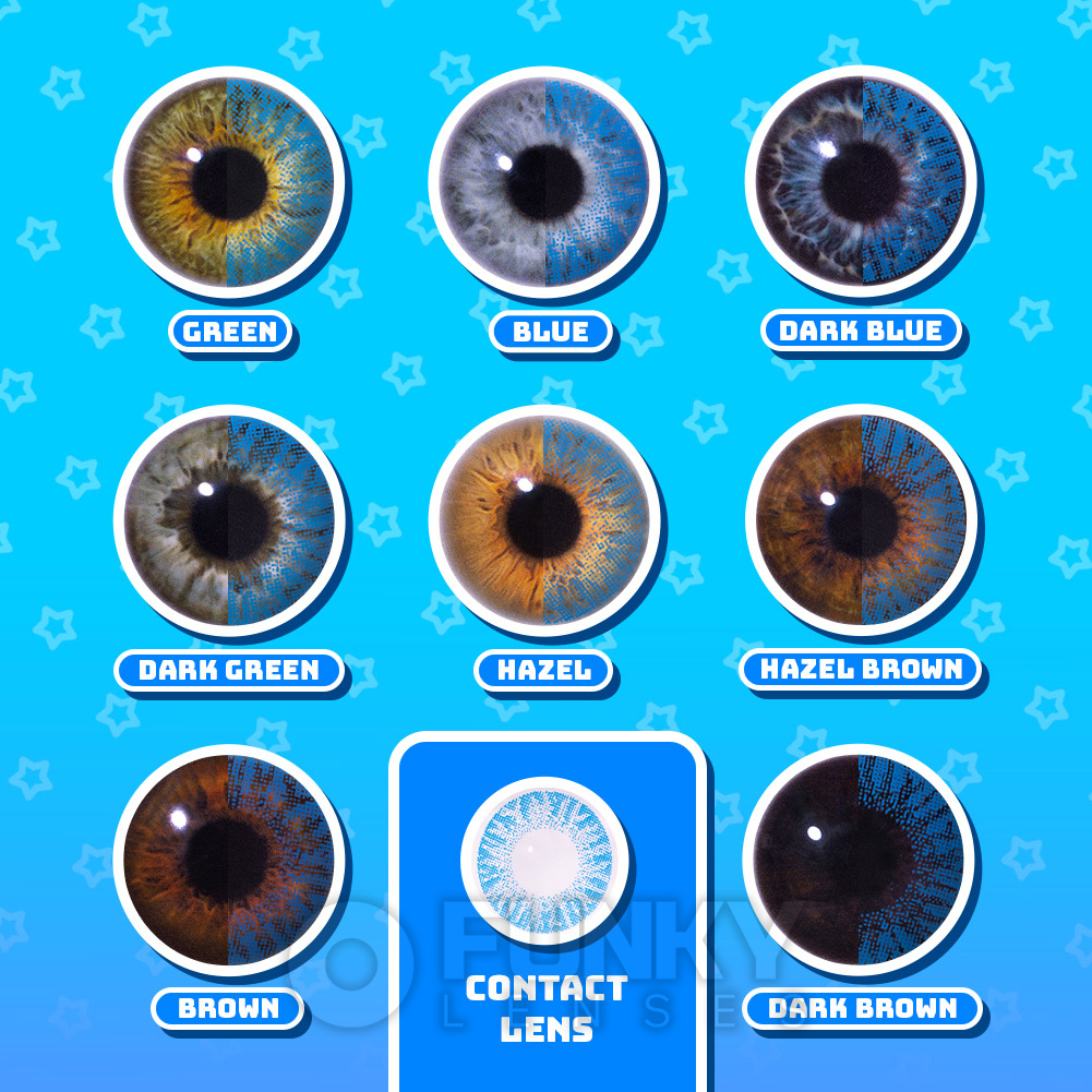 One Tone Blue Natural Coloured Lenses | Daily Contact Lenses