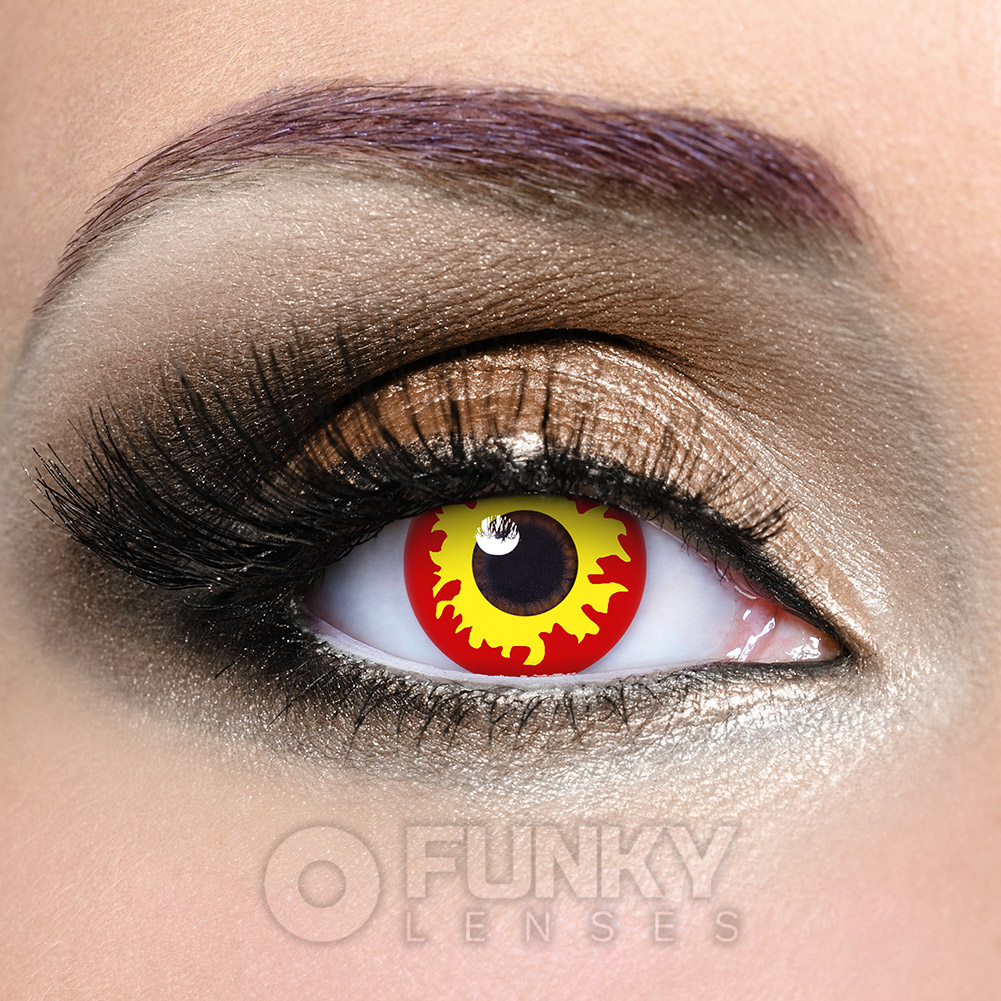 Red Flame Eyes Cosplay Contact Lenses | Monthly Costume Colored Lenses