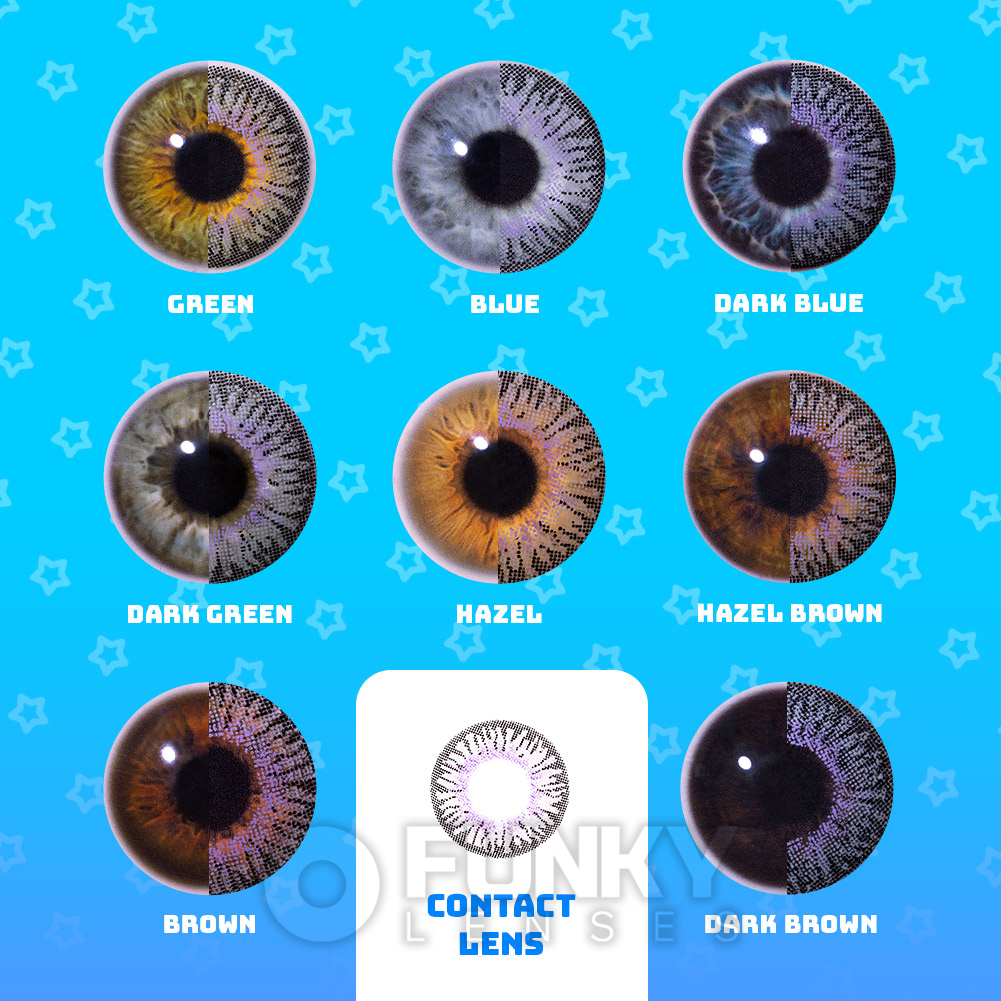 Tri Tone gray Violet Natural colored Lenses | Monthly Contact Lenses