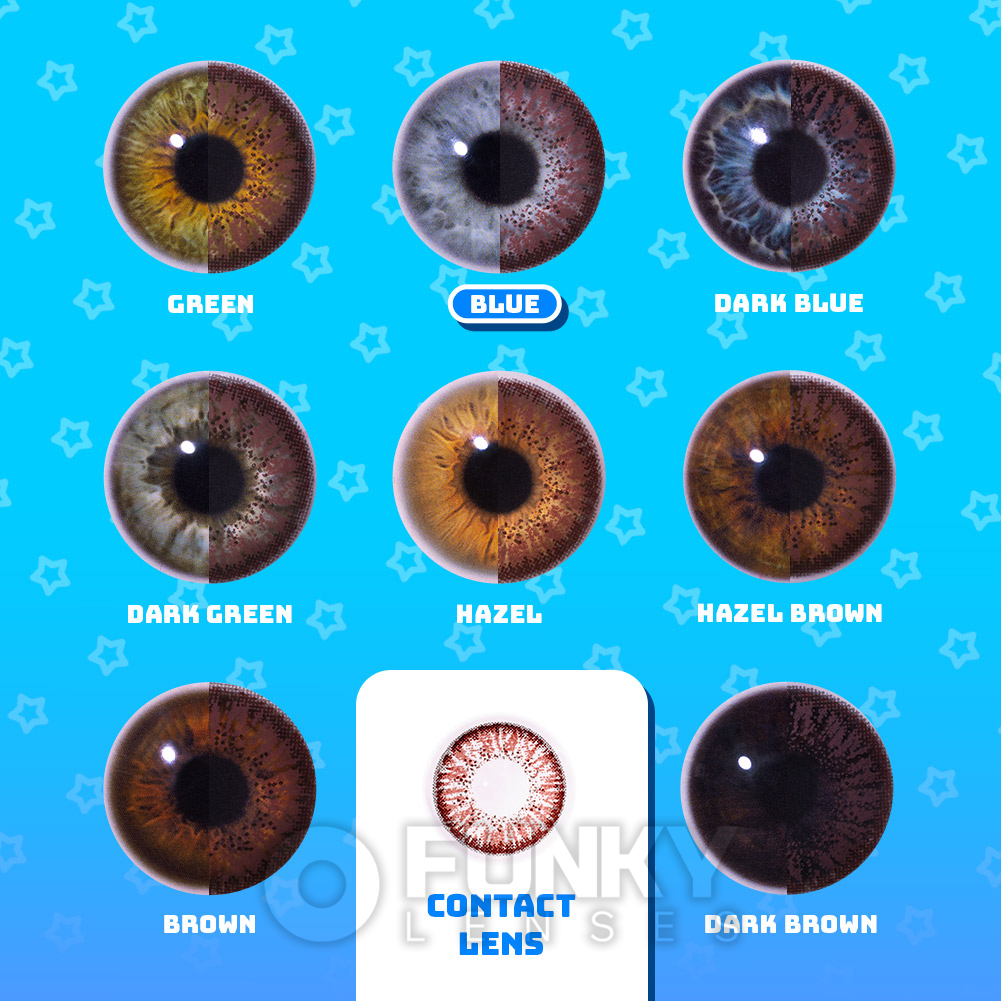 Two Tone Hazel Natural Coloured Lenses (90 Day) | Funky Lenses