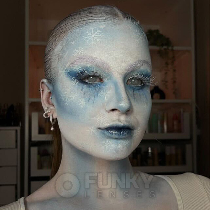 Mesh White Cosplay Colored Lenses | Monthly Contact Lenses