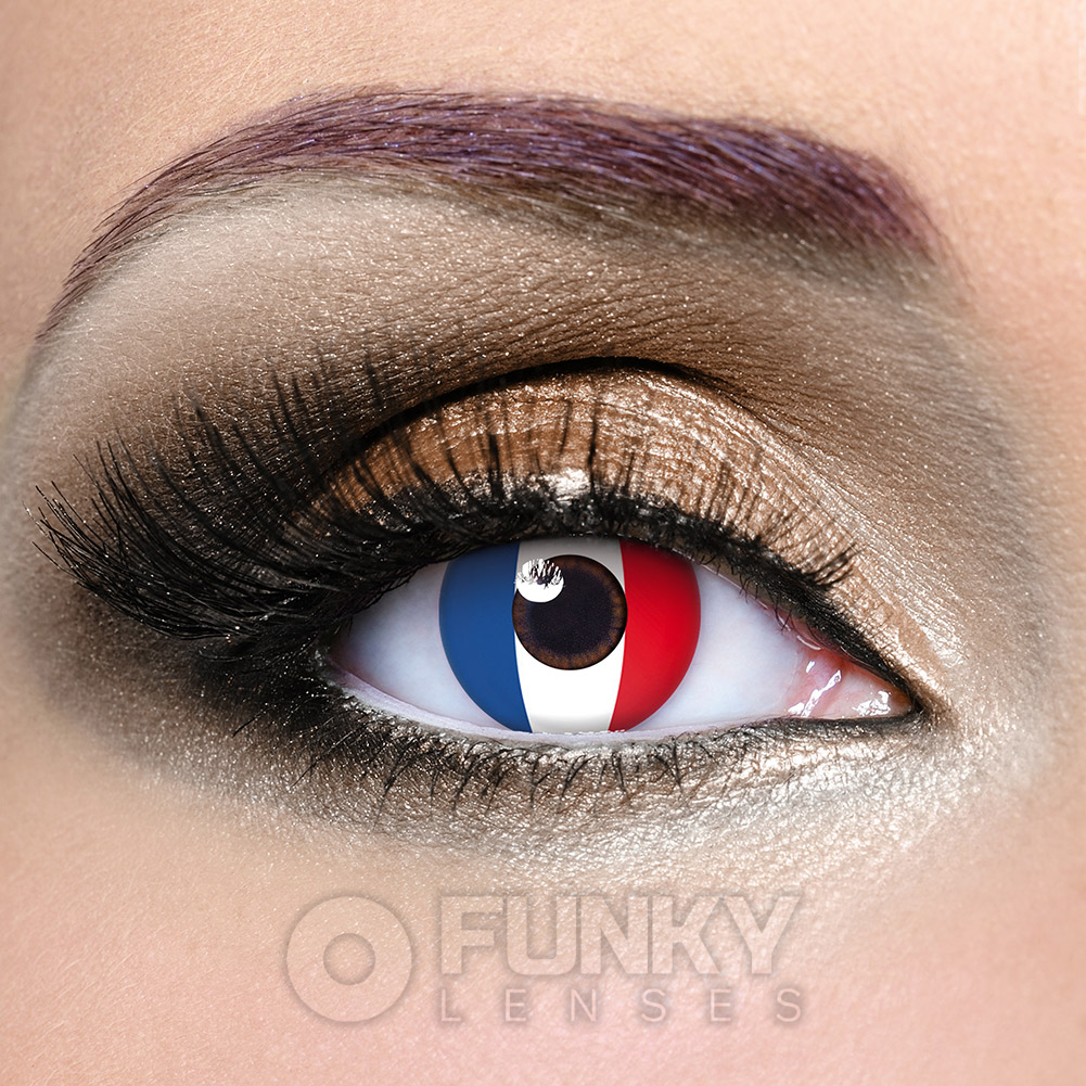 Multicoloured France Flag Cosplay Contact Lenses | Monthly Costume ...