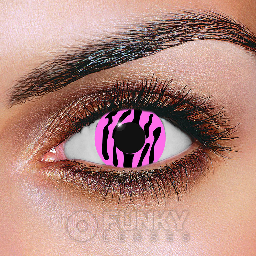 Zebra Pink Cosplay Colored Lenses | Monthly Contact Lenses