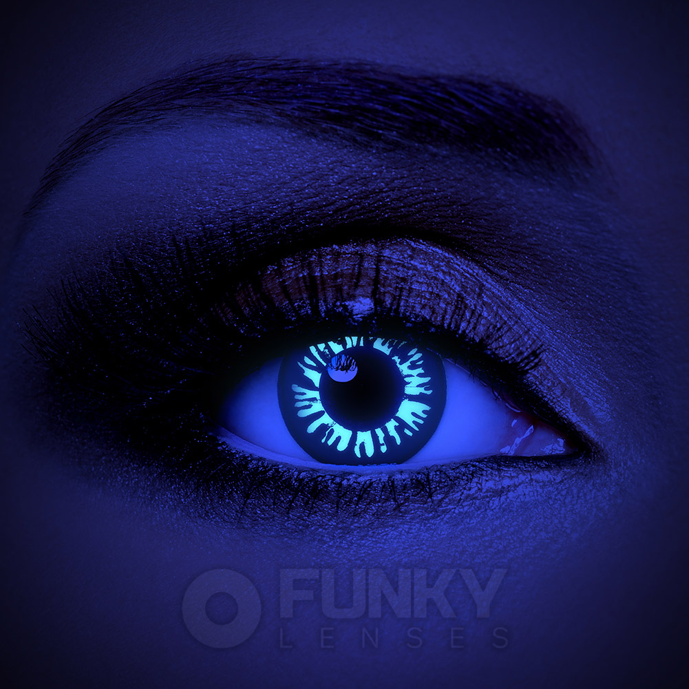 Glow UV Dolly Eye Red Colored Lenses | Monthly Contact Lenses